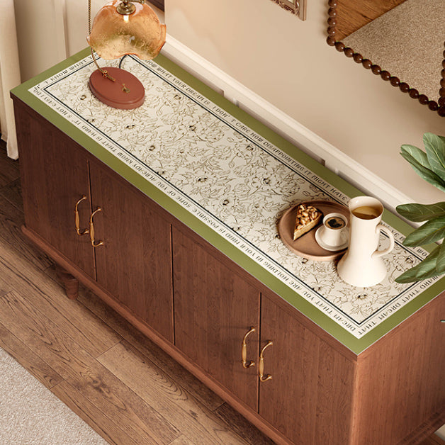 holiday green simple shelf mat