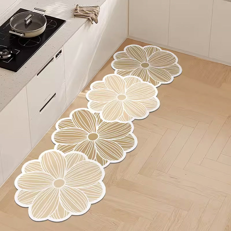 6design natural beige kitchen mat