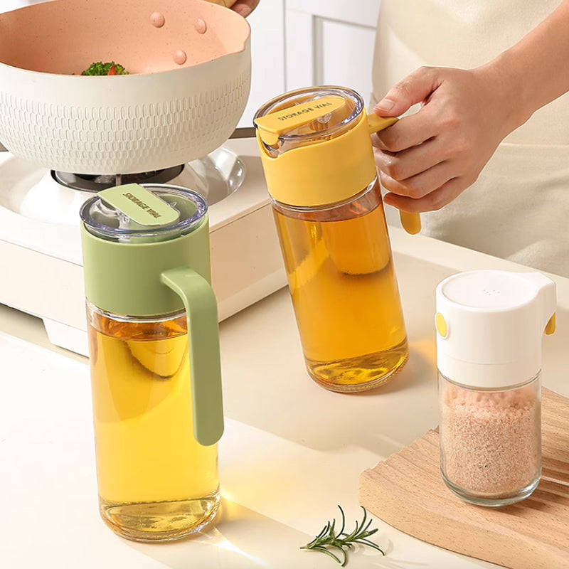 3color glass oil pot