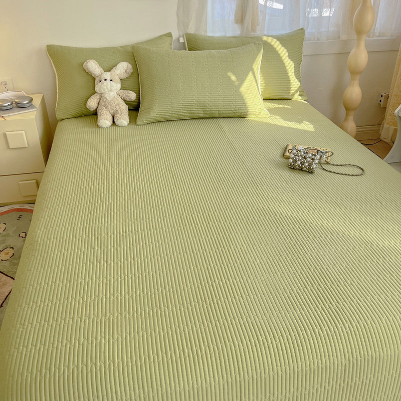 4color natural stitch quilt pillow sheets set
