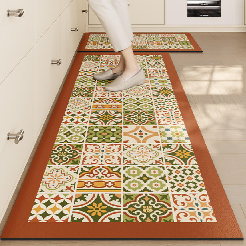 retro classical kitchen mat