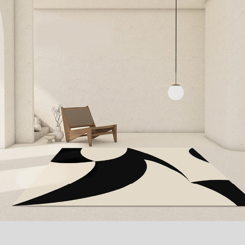 4design monotone wave square carpet